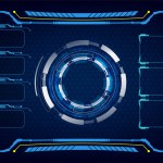 Control Panel Abstract Technology Futuristic Interface Hud Black ...