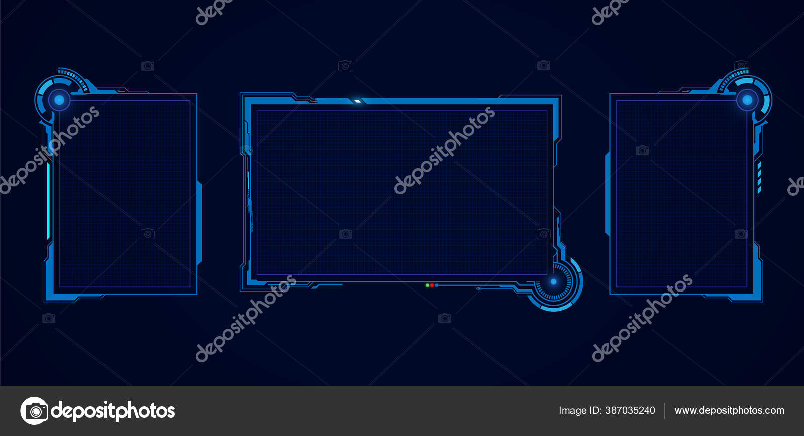 Abstract Hud Gui Future Futuristic Screen System Virtual Design Stock ...