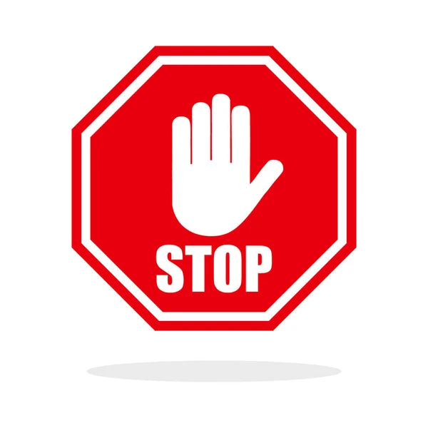 Red Stop Hand Sign Stock Vector by ©vectormachine 379247840