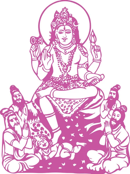 Drawing Sketch Lord Murugan Kartikeya Outline Editable Vector ...