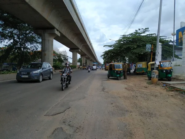 Bangalore Karnataka India Apr 2020 Closeup Beautiful Asphalt Road View ...
