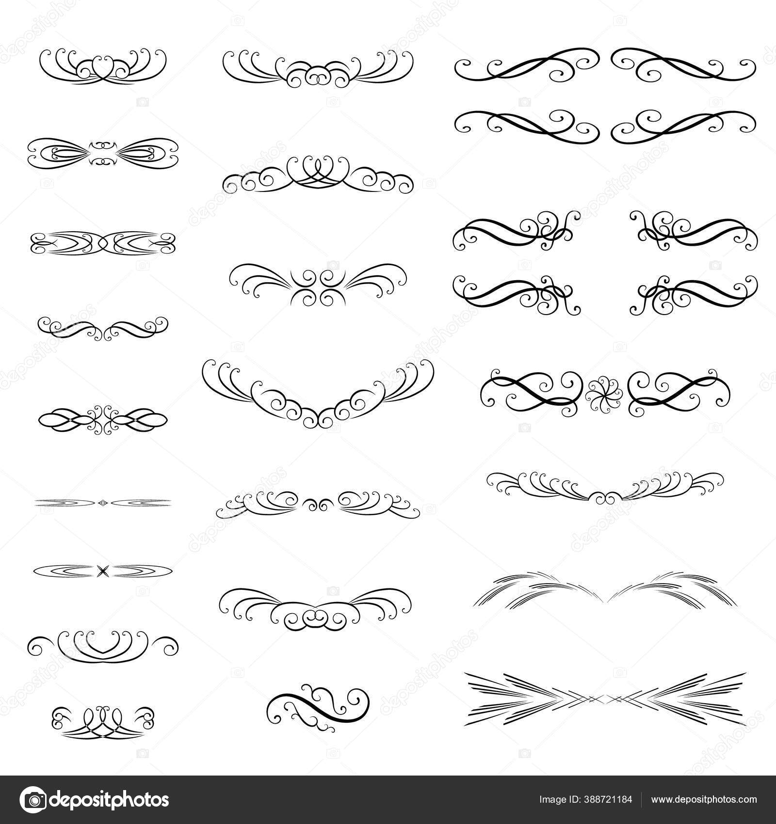 Original Scroll Elements Borders Vector Illustration Stock Vector by ...