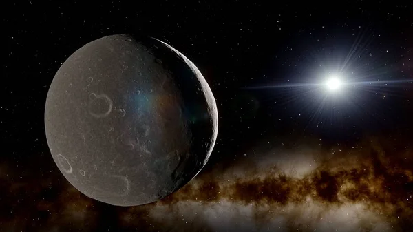 asteroid in deep space, comet in the solar system, comet surface, solar ...