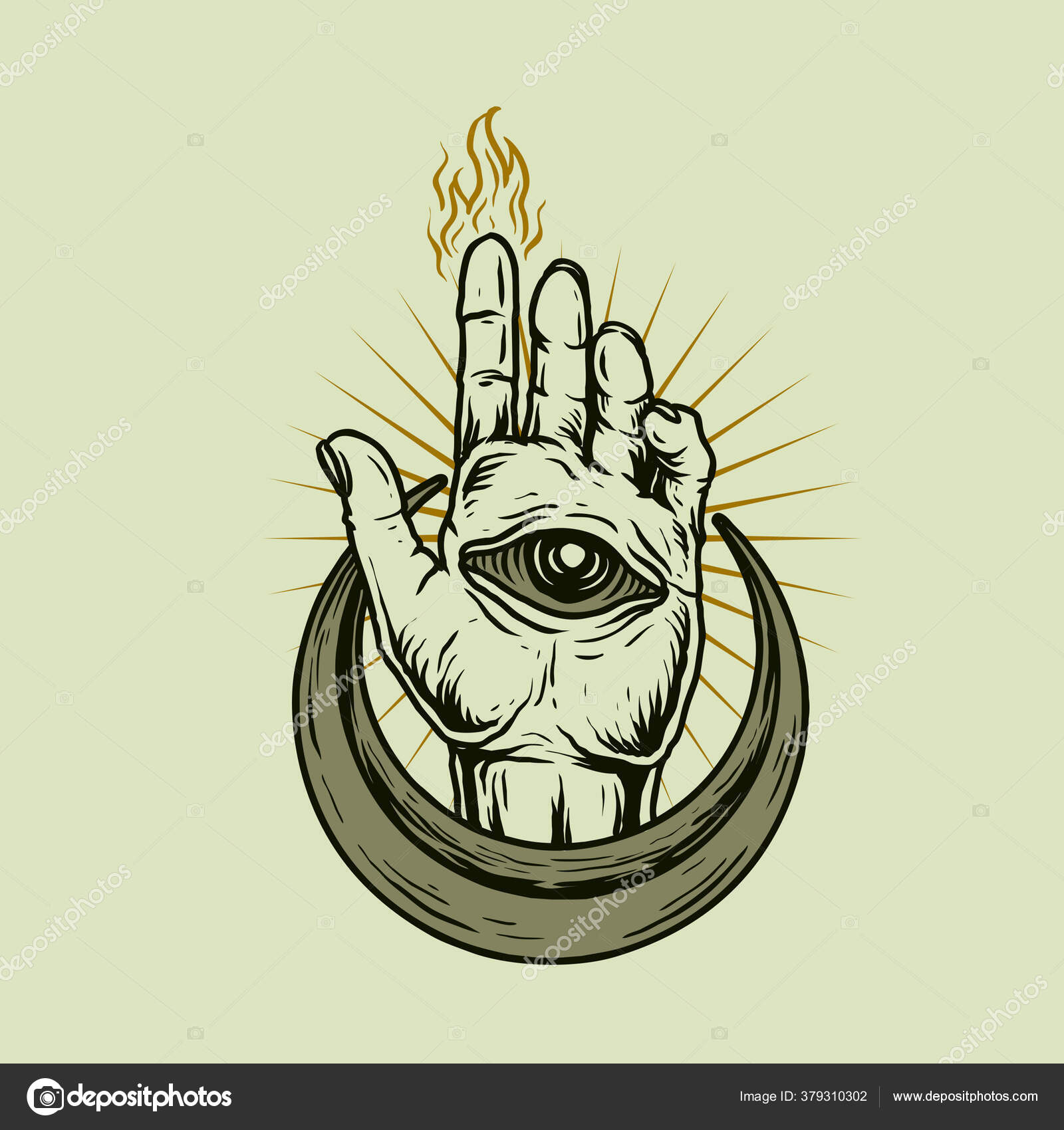 Hand With Eye Drawing