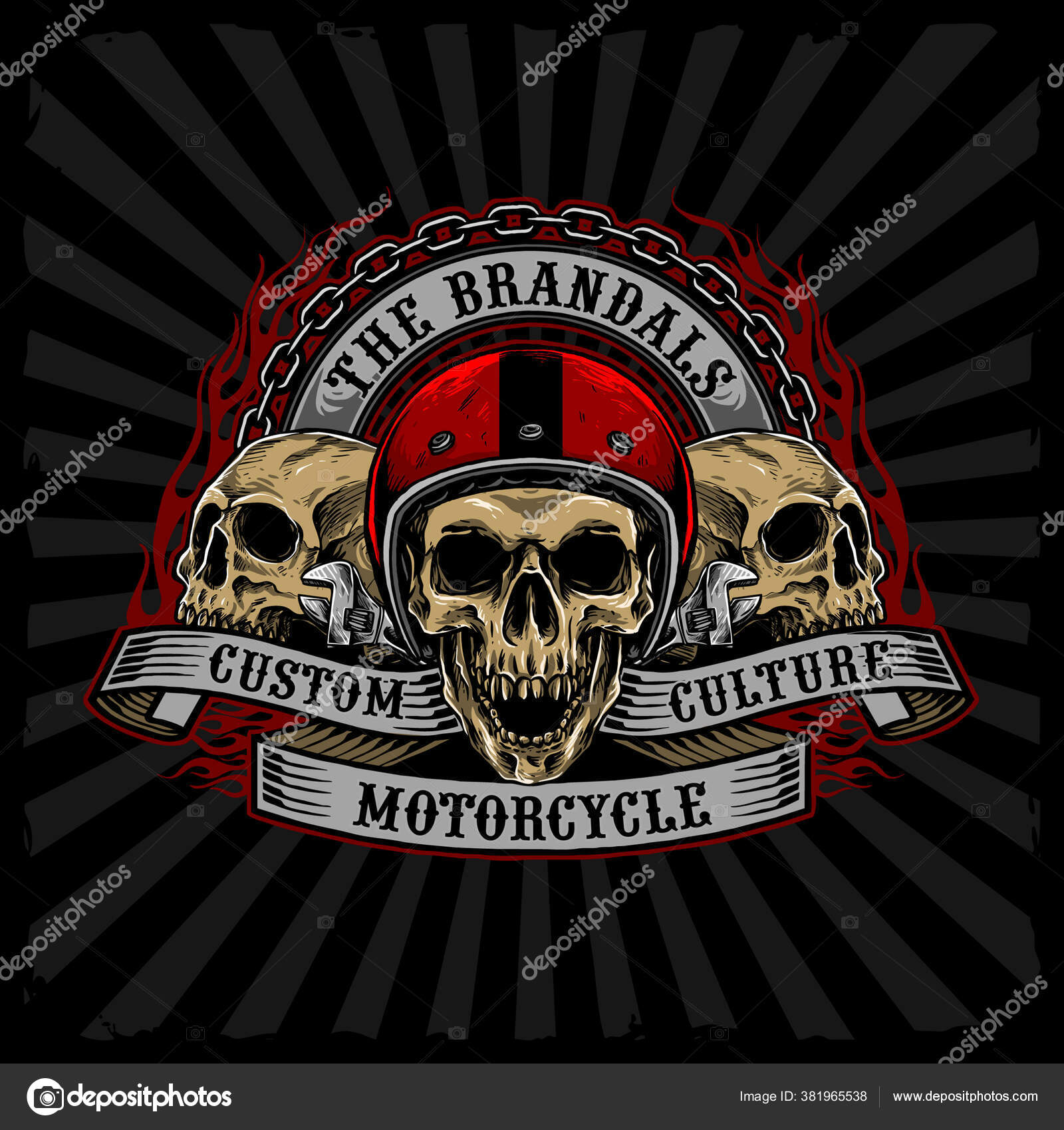 Az Biker Skull Logo