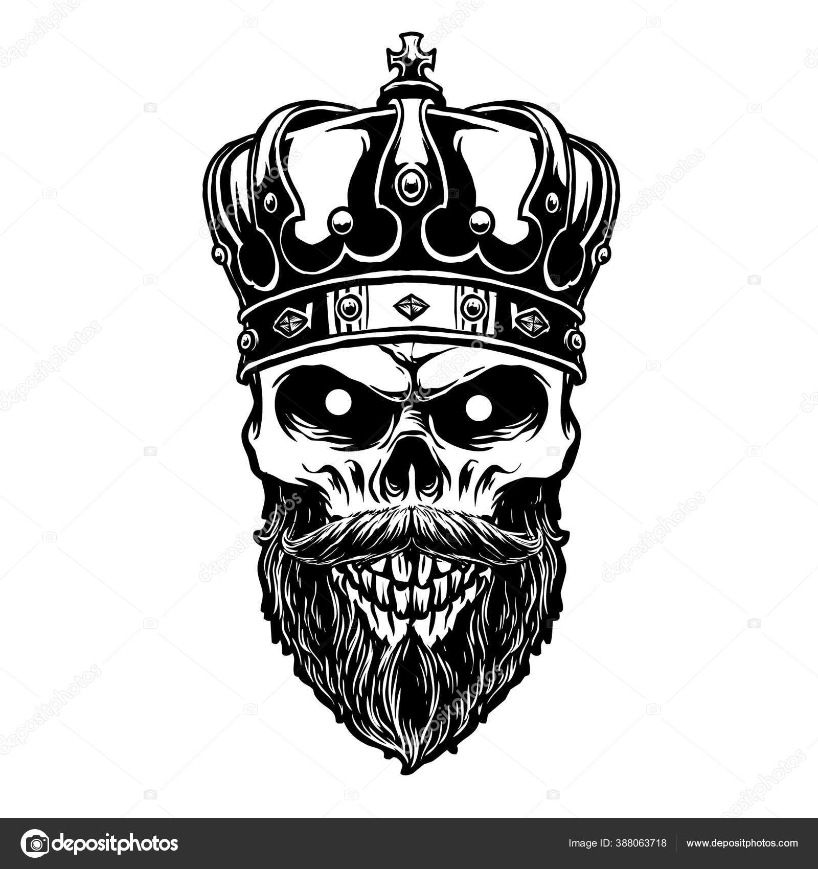 King Skull Crown Vector Design Stock Vector By ©jerkslab 388063718