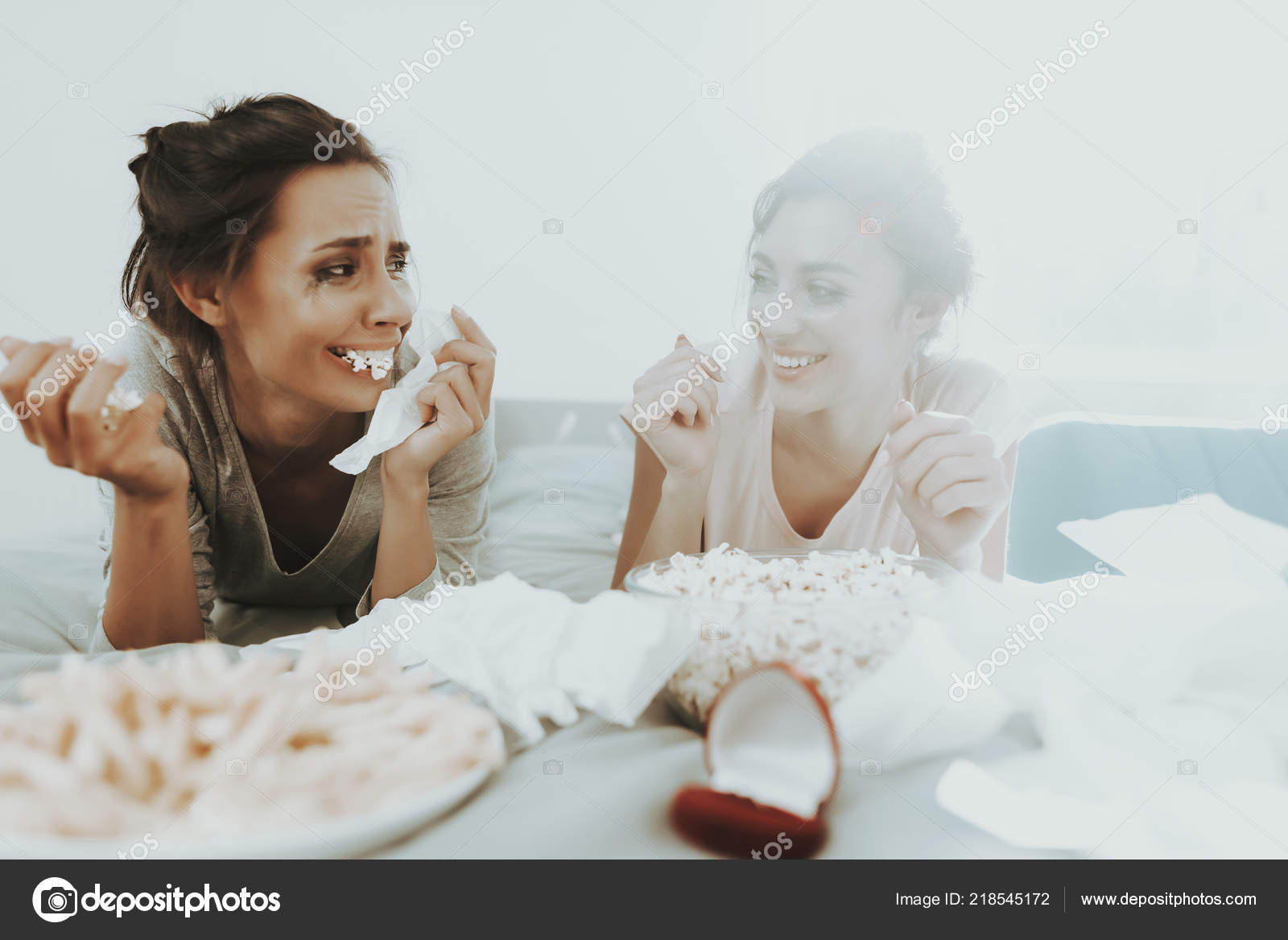 Girls Crying Together