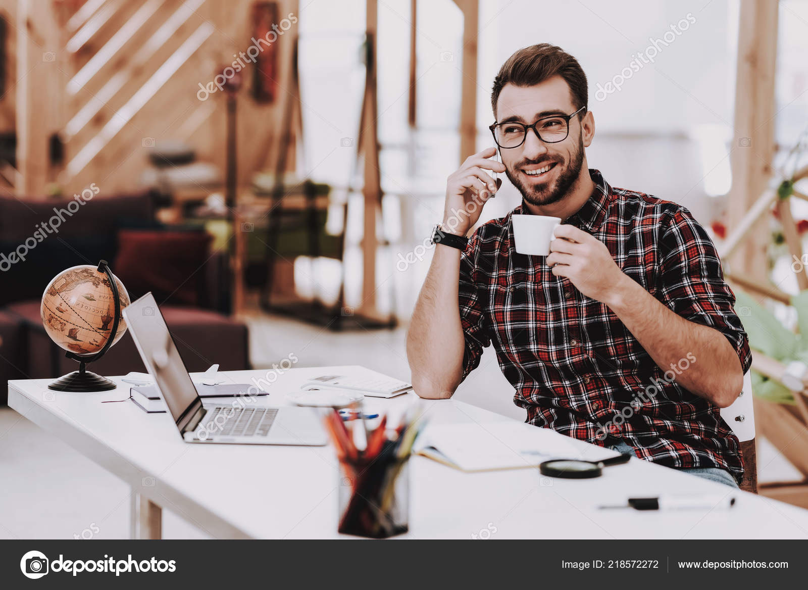 Drink Coffee In Office