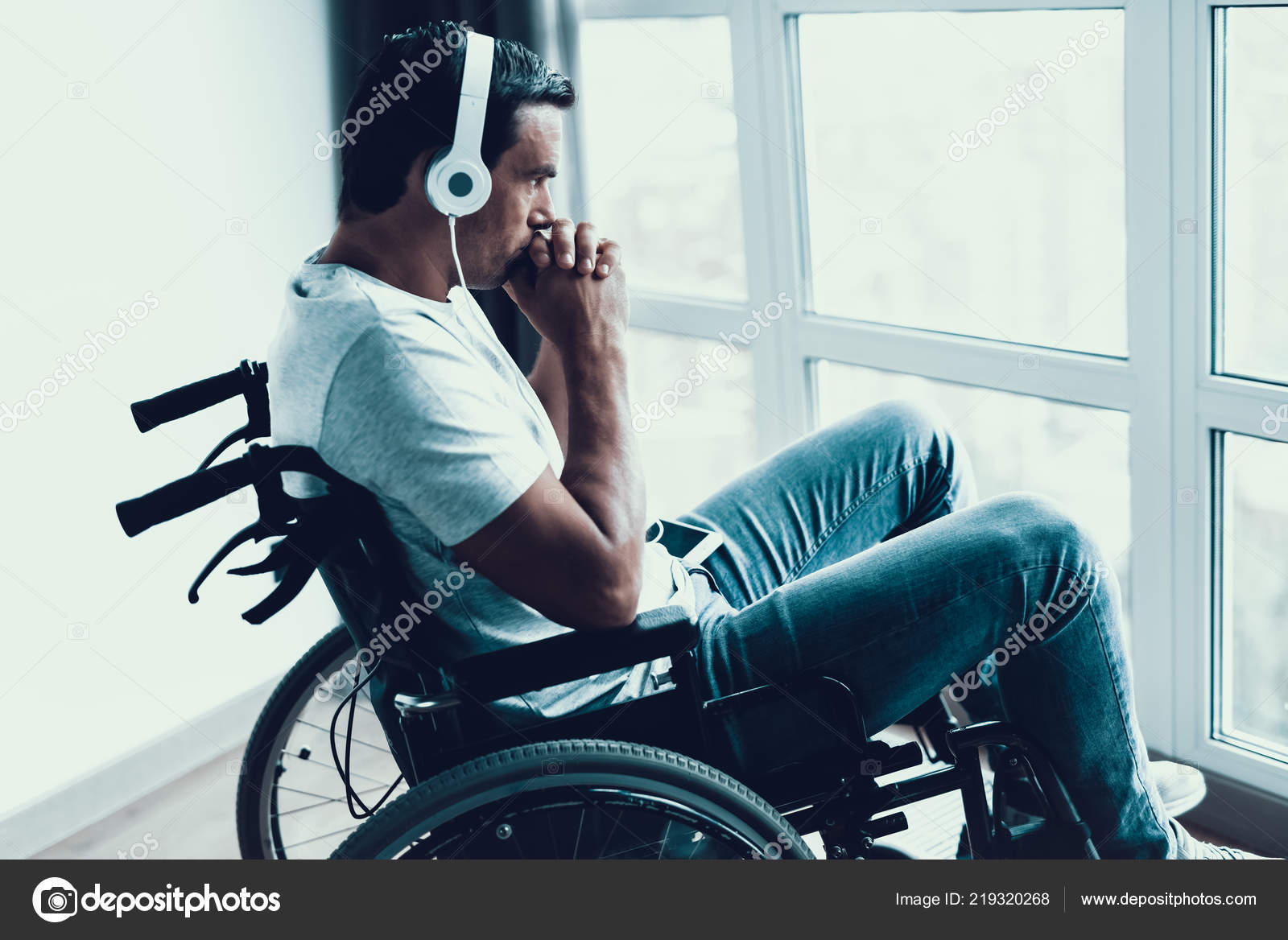 Sad Person In Wheelchair