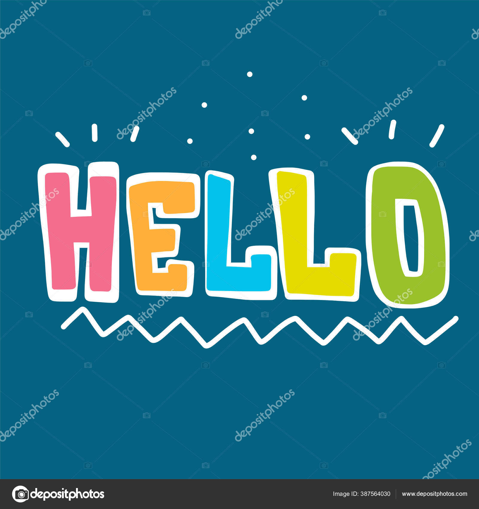 Hello Colourful Word Vector Illustration Stock Vector by ©AmySachar ...