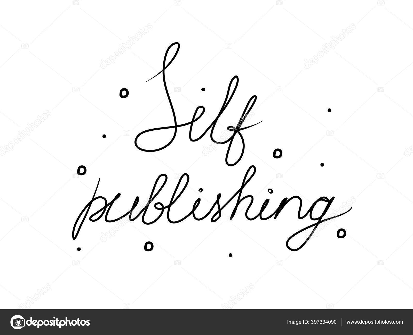 Self Publishing Handwritten Text Inscription Modern Hand Drawing ...