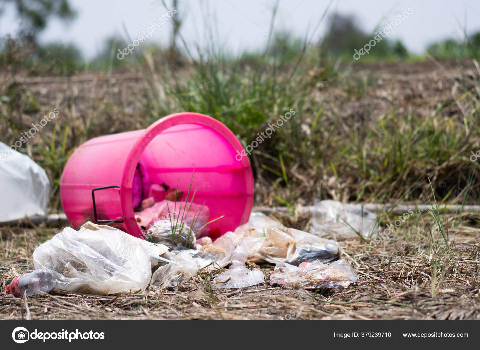 Trash Fell Pollution Trash Plastic Waste Garbage — Stock Photo ...