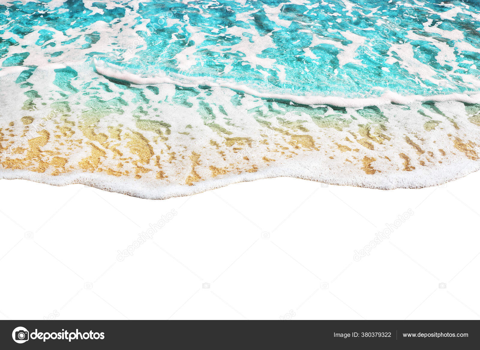 Blue Sea Wave Tide Pattern White Background Isolated Closeup Top Stock ...