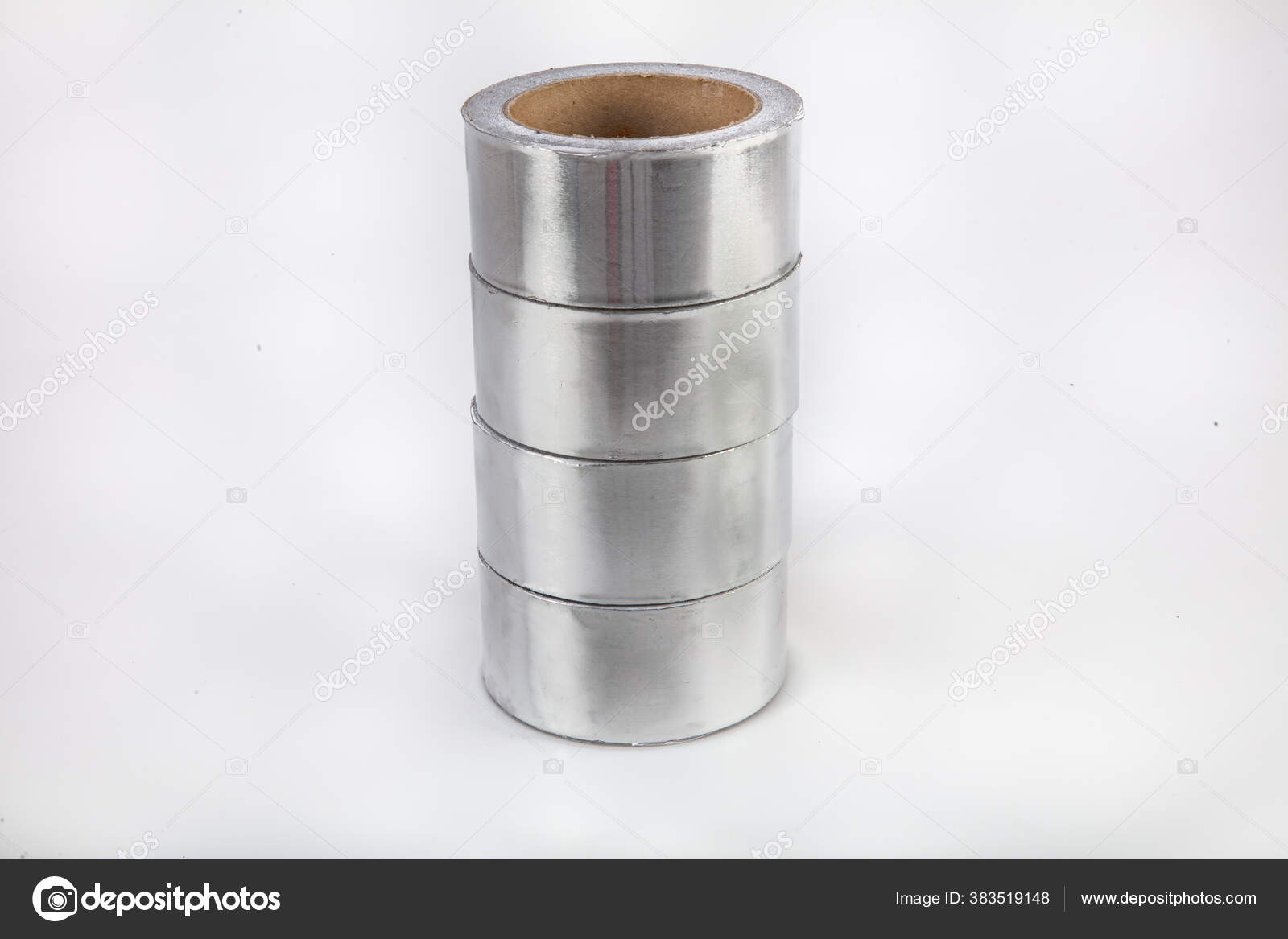 Adhesive Aluminum Foil Tape Padding White Background Stock Photo by ©mc ...
