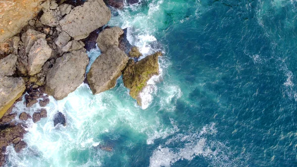 Aerial View Beautiful Coastal Cliffs Kesirat Beach Yogyakarta Indonesia ...