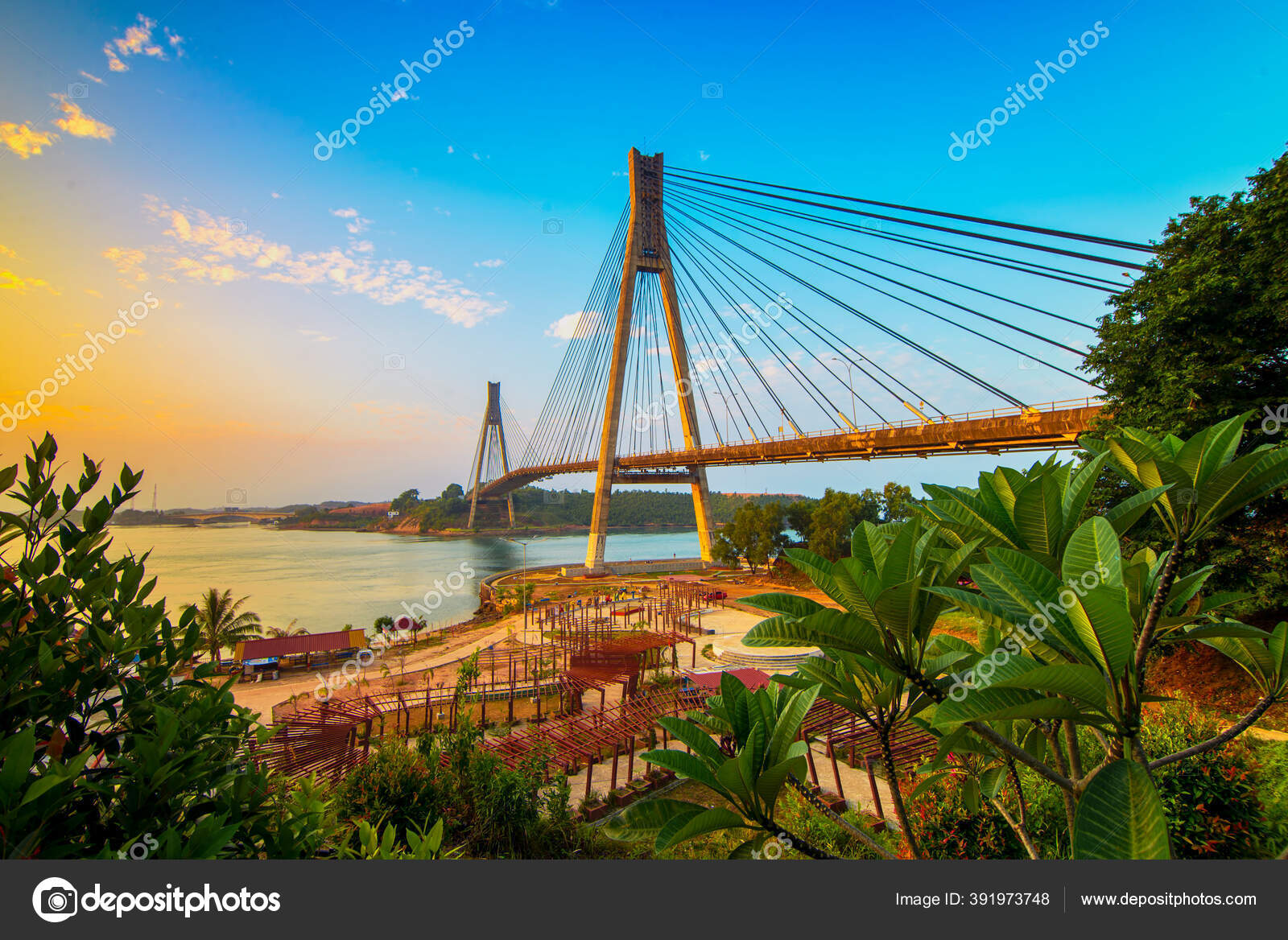 Beautiful Sunrise Barelang Bridge Batam Island Landmark Architecture Stock Photo by ©bp1181dy ...