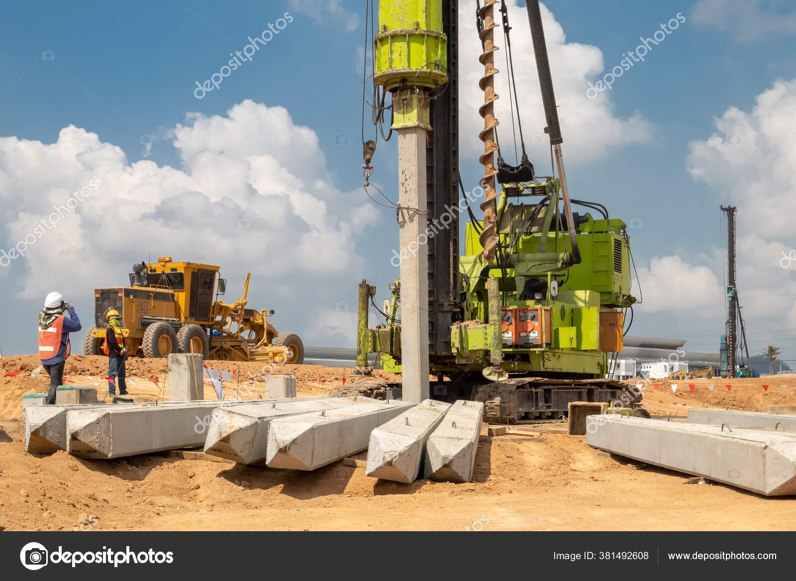Pile Driving Work Construction Site Stock Photo by ©bannafarsai@gmail ...