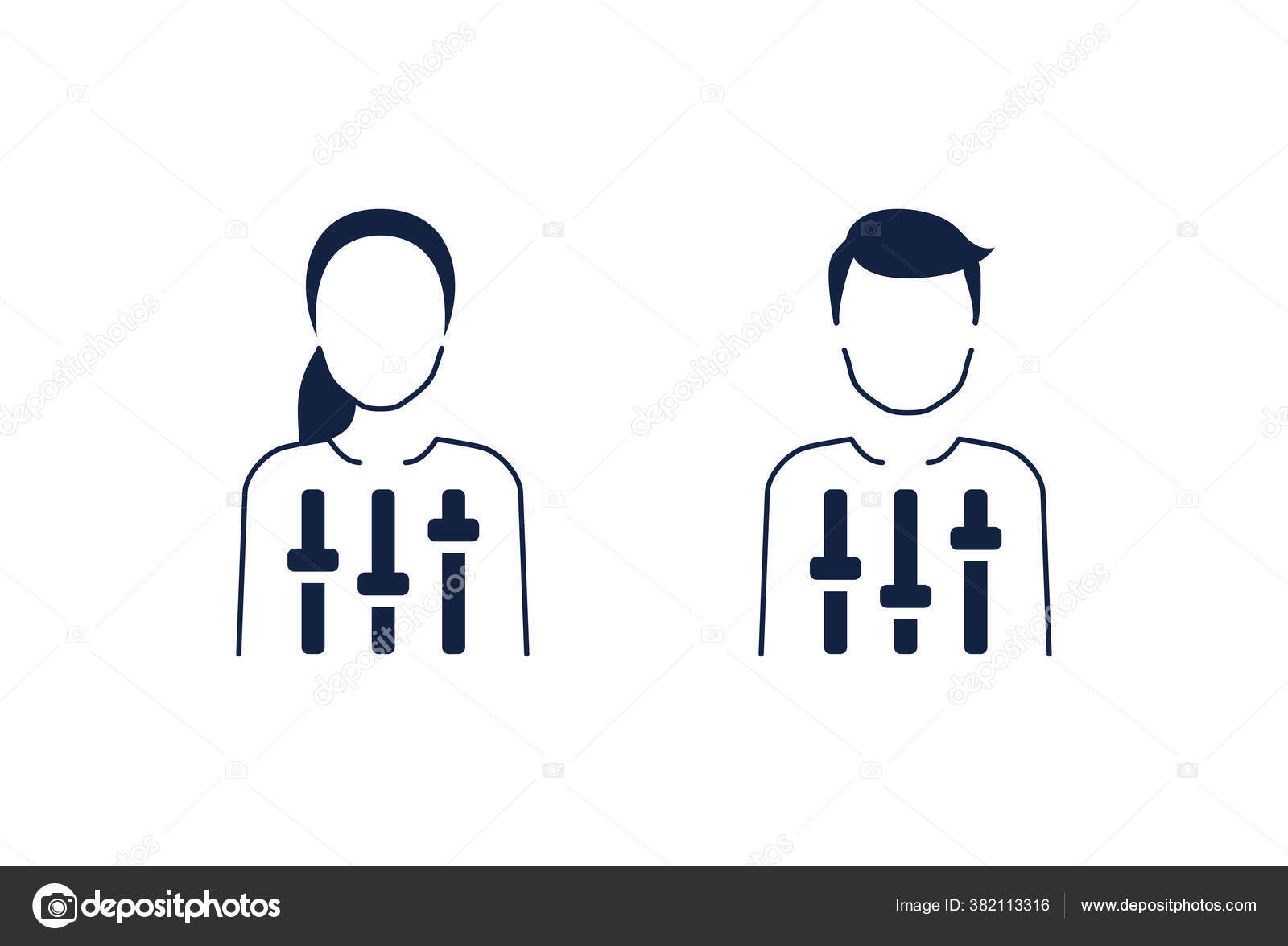 Self discipline icon - character (man or woman) Stock Vector by ...
