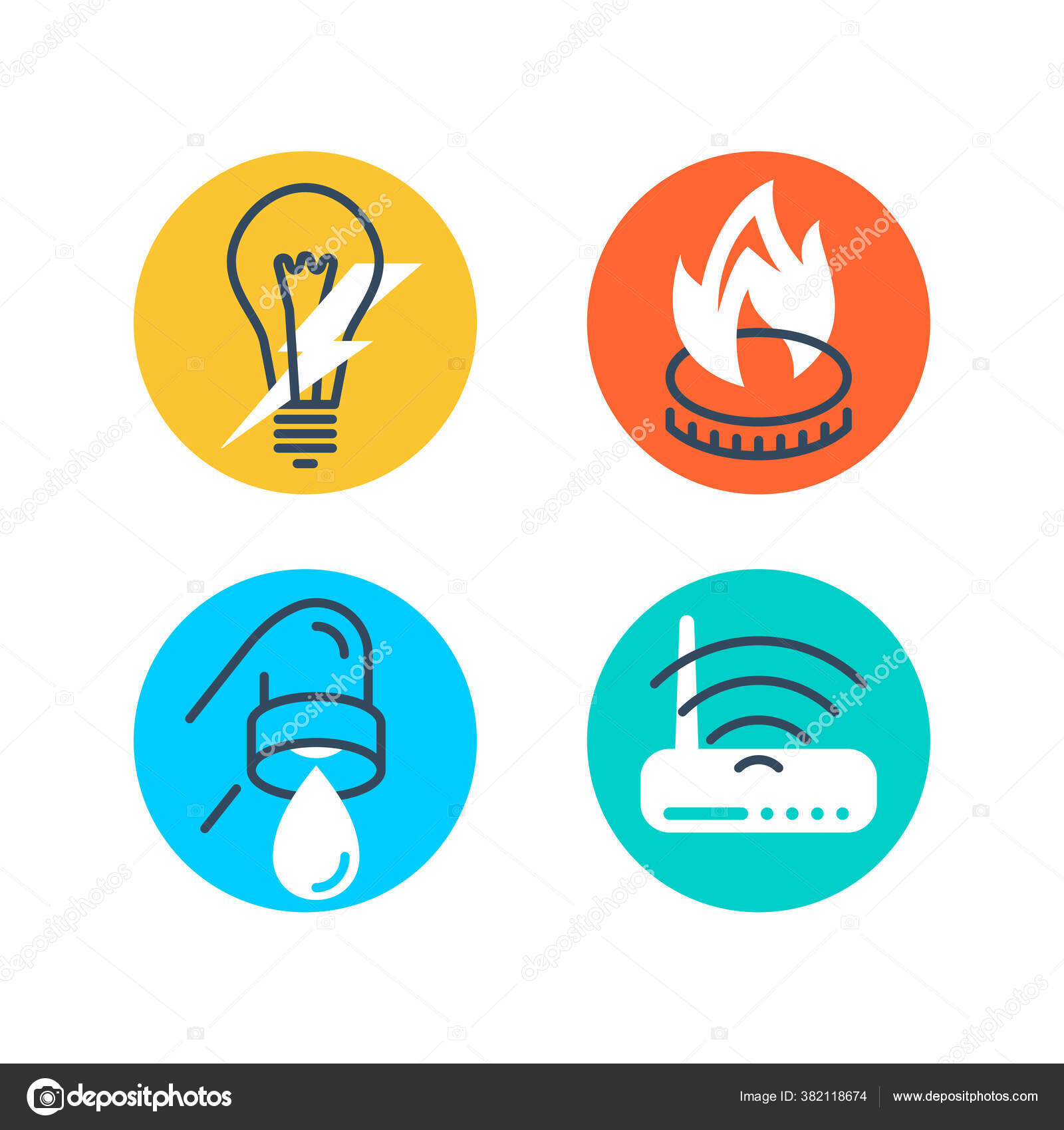 Technical building system icons set Stock Vector Image by ©Dmitrynew83 ...