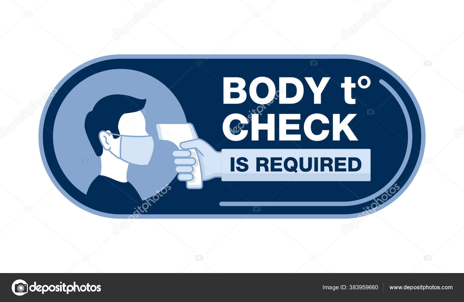 Body temperature check is required sign Stock Vector by ©Dmitrynew83 ...