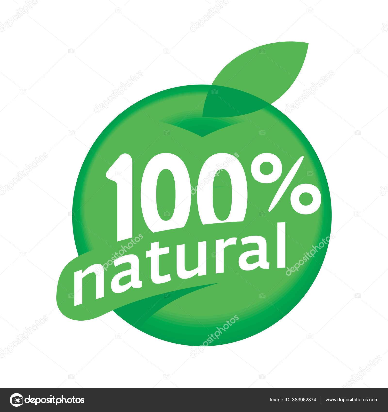 100 percent natural sticker Stock Vector Image by ©Dmitrynew83 #383962874
