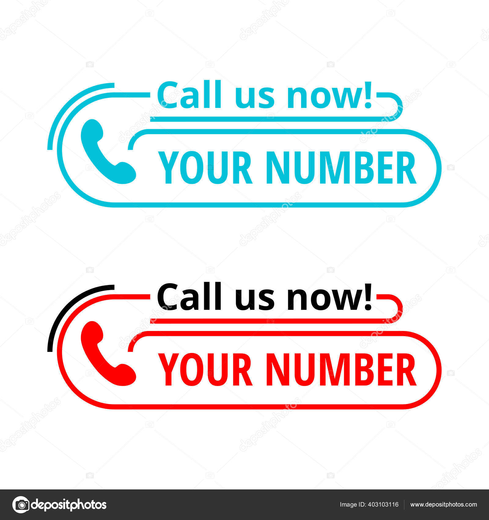 Call us now - template for phone block Stock Vector by ©Dmitrynew83 ...