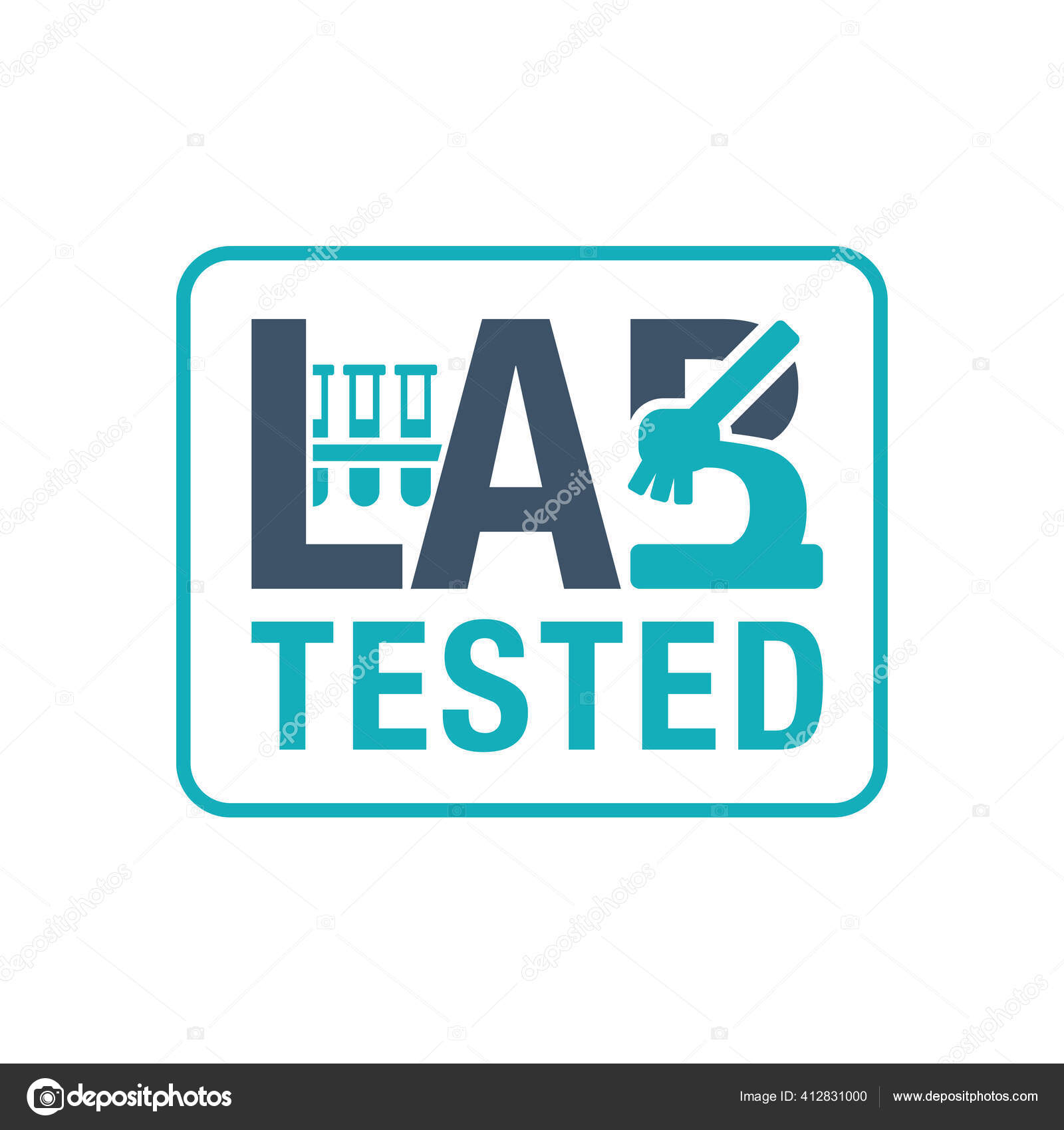 Lab tested sign - equipment intergated in word Stock Vector Image by ...