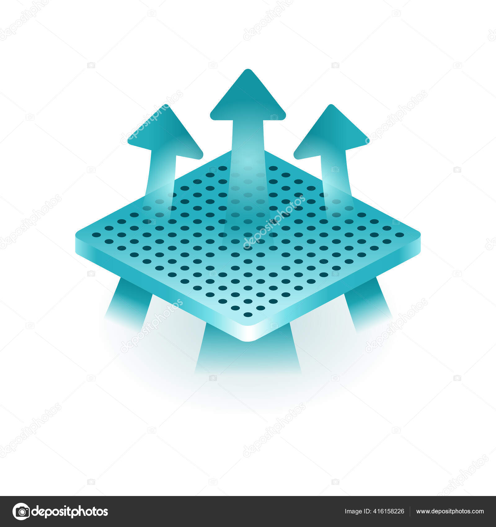 Breathable textile icon - airflow through fabric Stock Vector by ...