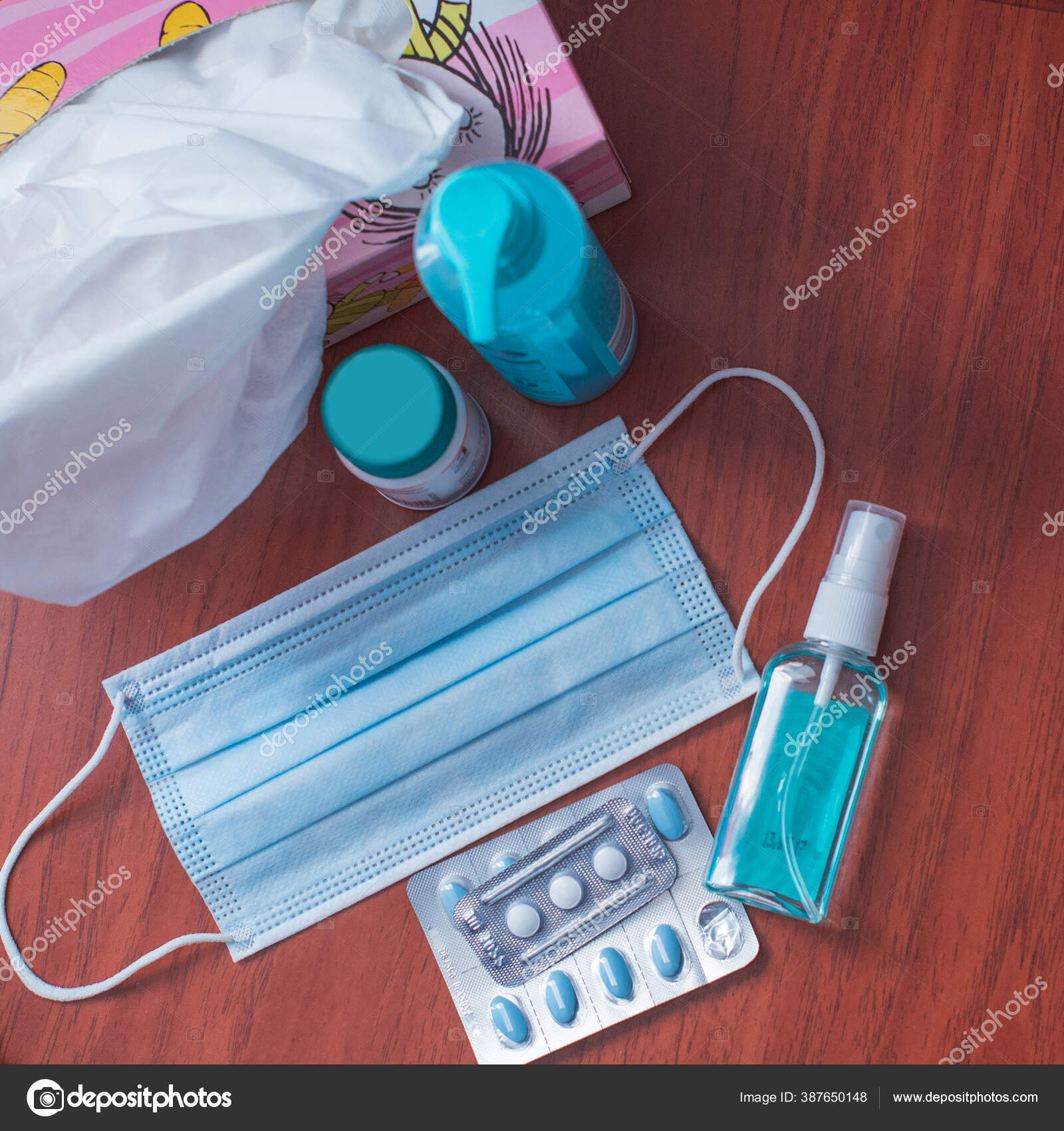 Pharmaceutical Medical Background Personal Hygiene Products Stock Photo ...