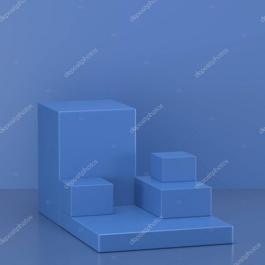 3D render. Fondo abstracto mínimo. maqueta en blanco, pared vacía ...