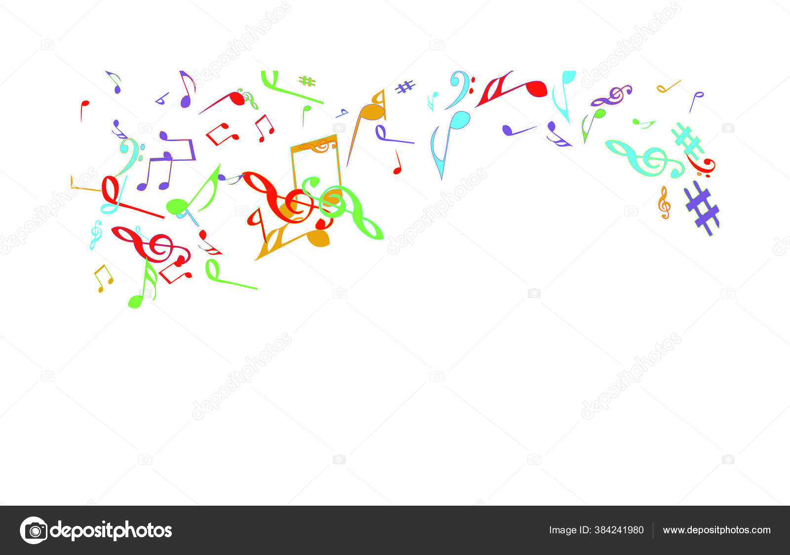 Signos Musicales Fondo Moderno Con Notas Elemento Vectorial Para Cartel ...