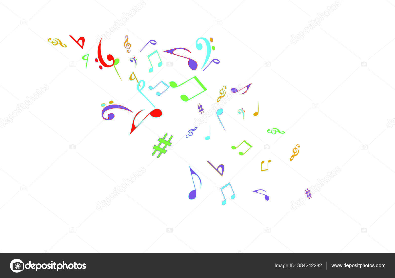 Signos Musicales Fondo Moderno Con Notas Elemento Vectorial Para Cartel ...