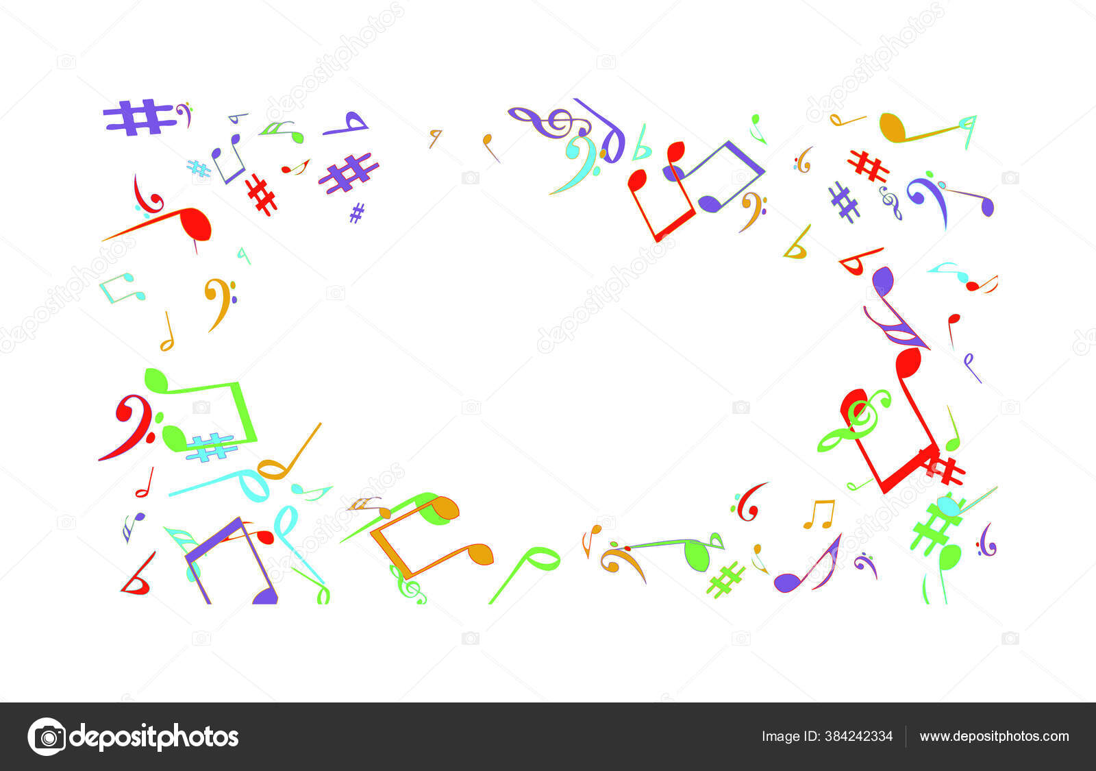 Signos Musicales Fondo Moderno Con Notas Elemento Vectorial Para Cartel ...