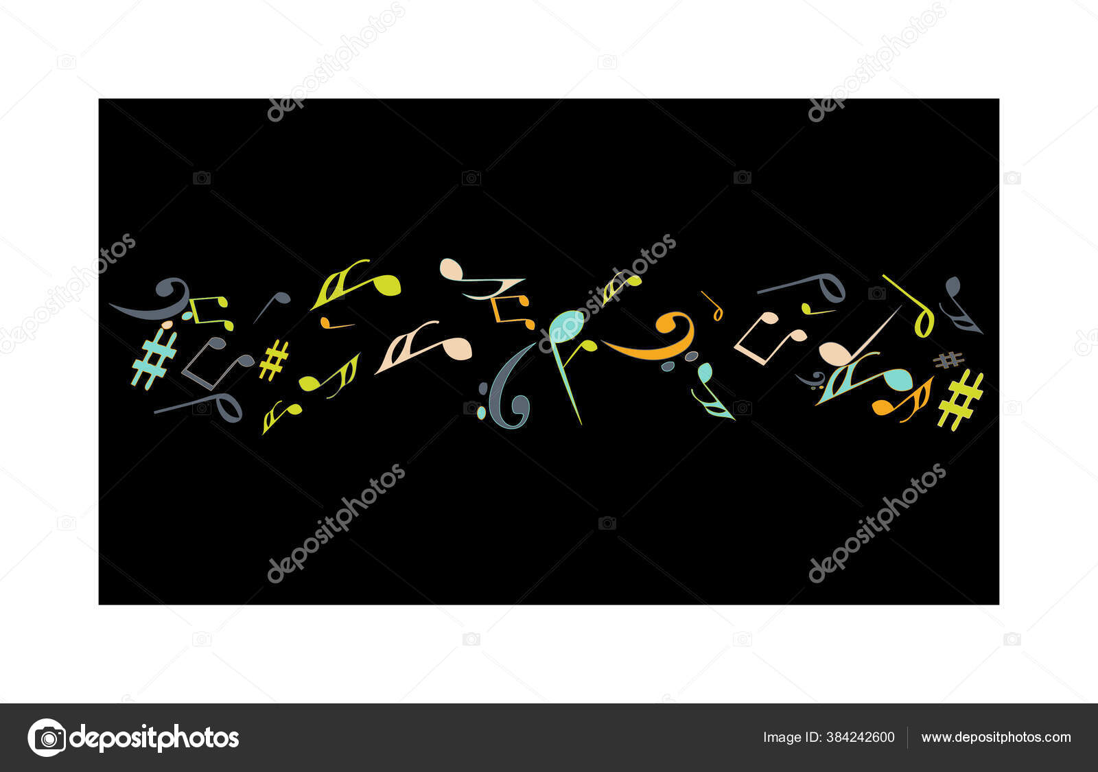Musical Signs Modern Background Notes Vector Element Musical Poster ...