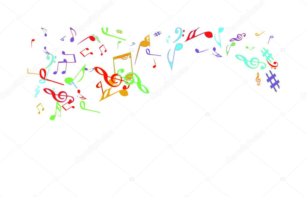 Signos Musicales Fondo Moderno Con Notas Elemento Vectorial Para Cartel ...