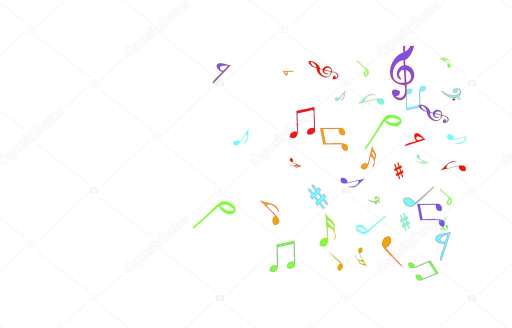 Signos Musicales Fondo Moderno Con Notas Elemento Vectorial Para Cartel ...