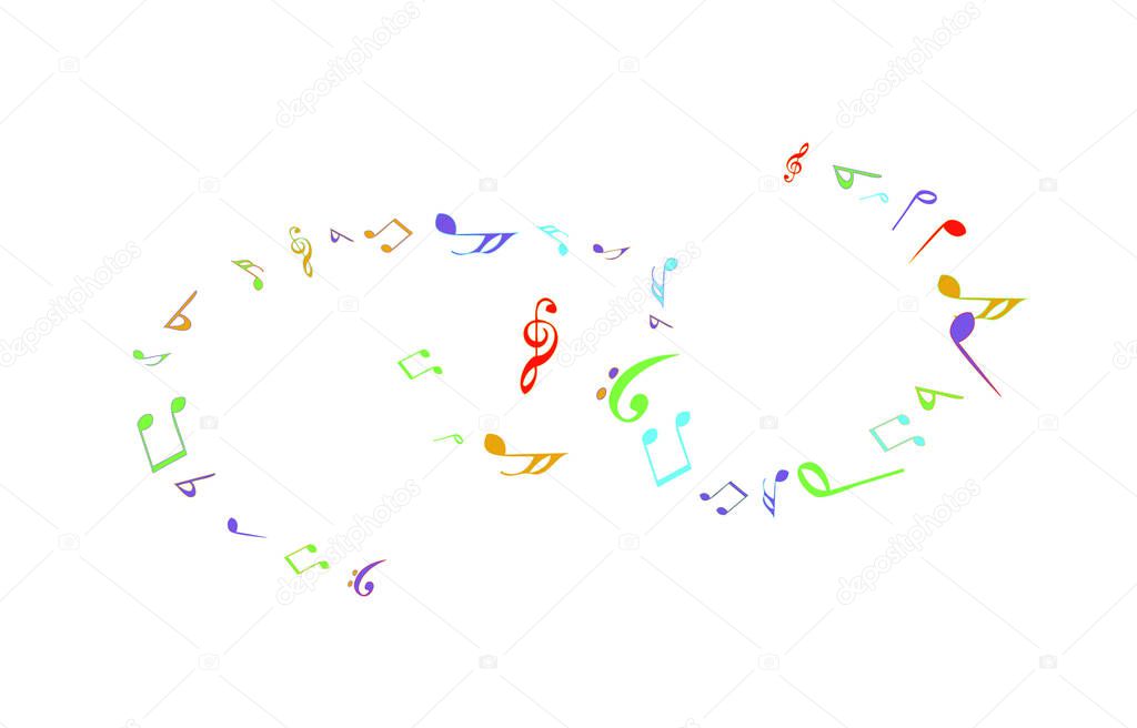 Signos Musicales Fondo Moderno Con Notas Elemento Vectorial Para Cartel ...