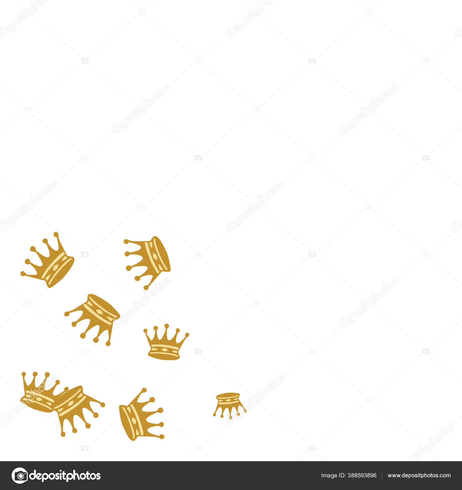 Elegant Vector Background Colored Crowns Simple Gentle Template Card ...