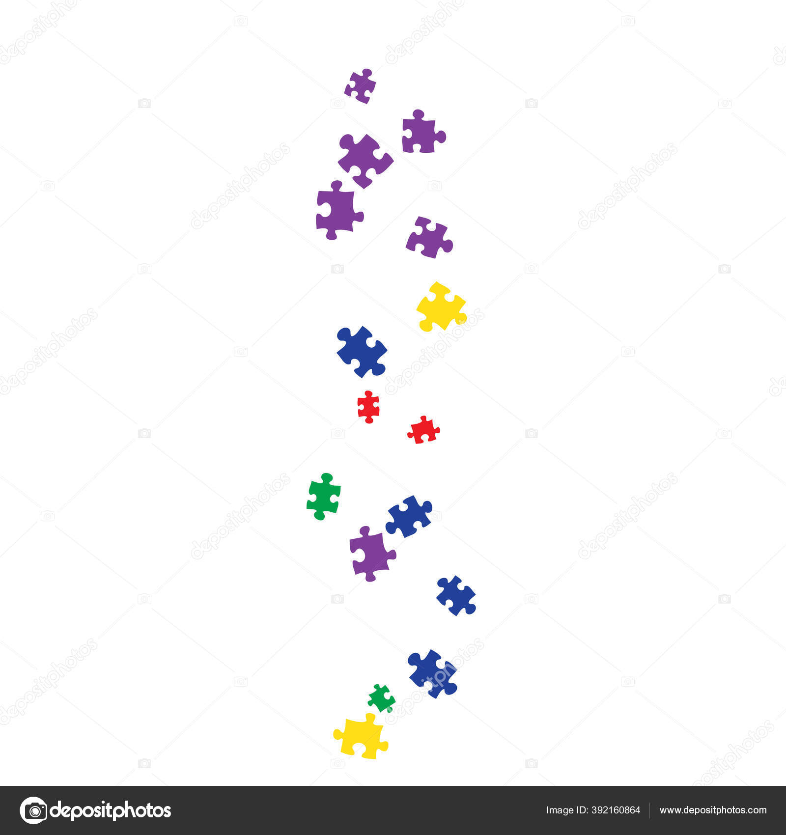 Background Pattern Puzzle Pieces Big Ideas Design Vector Illustration ...