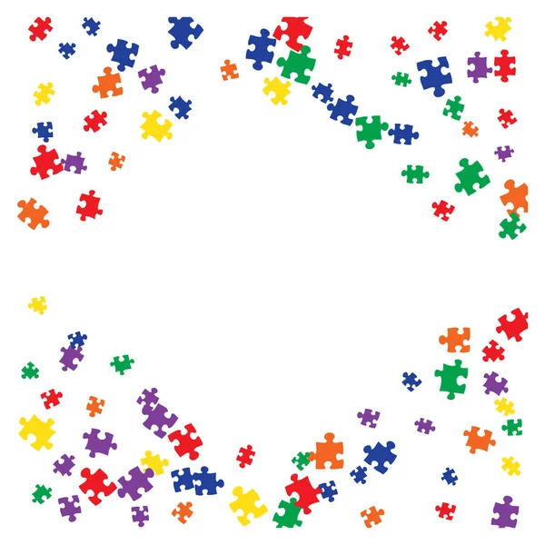 Autism Puzzle Piece Border Clip Art