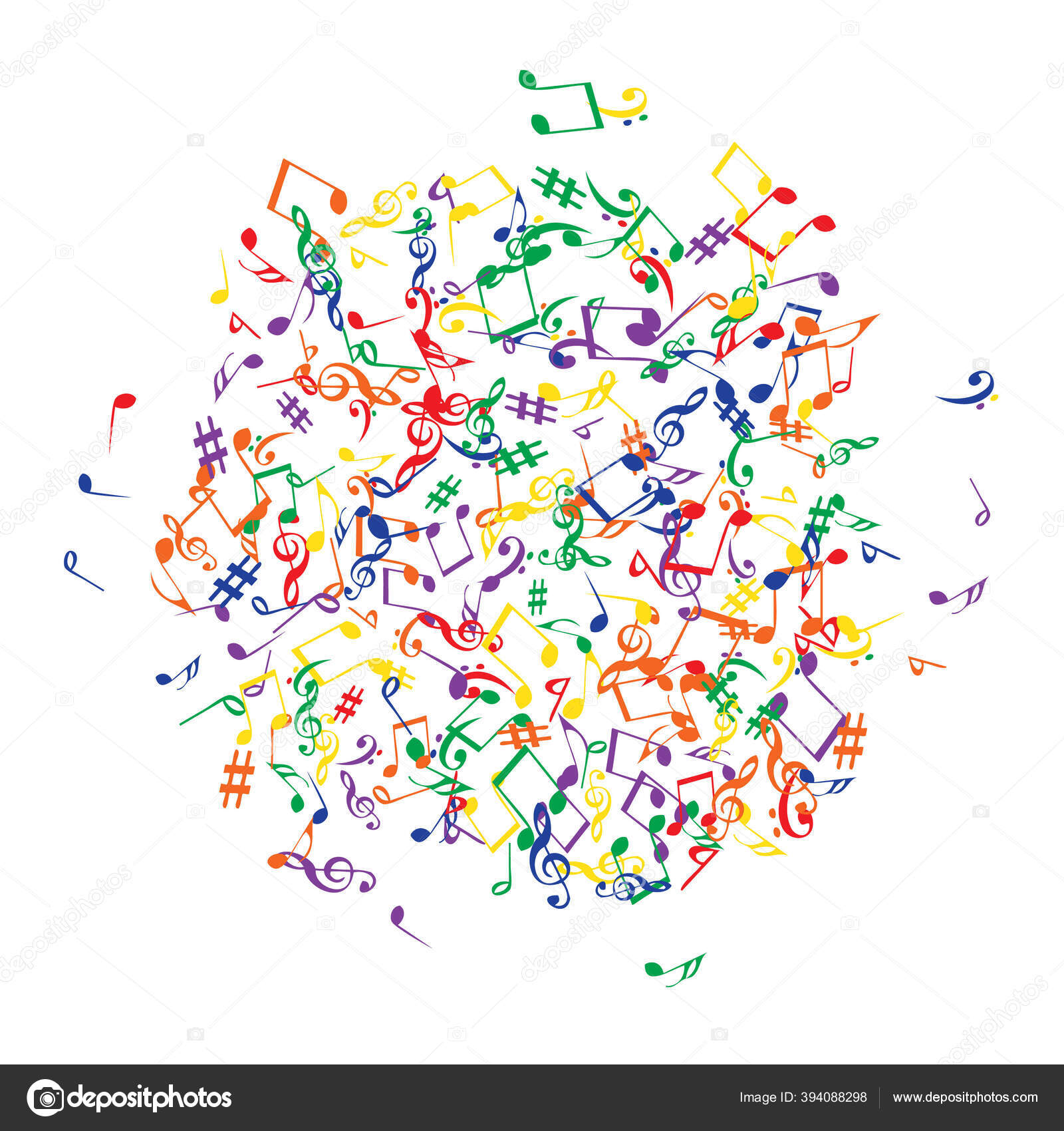 Signos Musicales Fondo Moderno Con Notas Elemento Vectorial Para Cartel ...