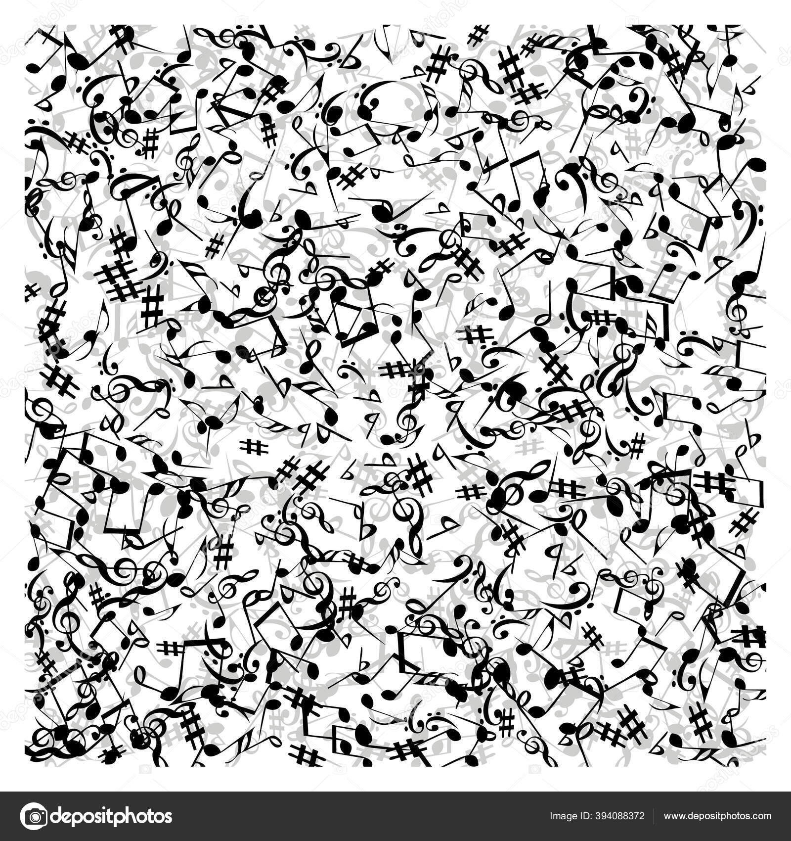 Signos Musicales Fondo Moderno Con Notas Elemento Vectorial Para Cartel ...