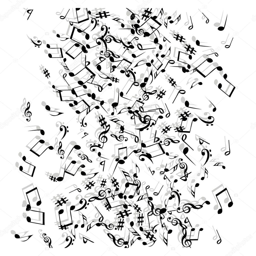 Signos Musicales Fondo Moderno Con Notas Elemento Vectorial Para Cartel ...