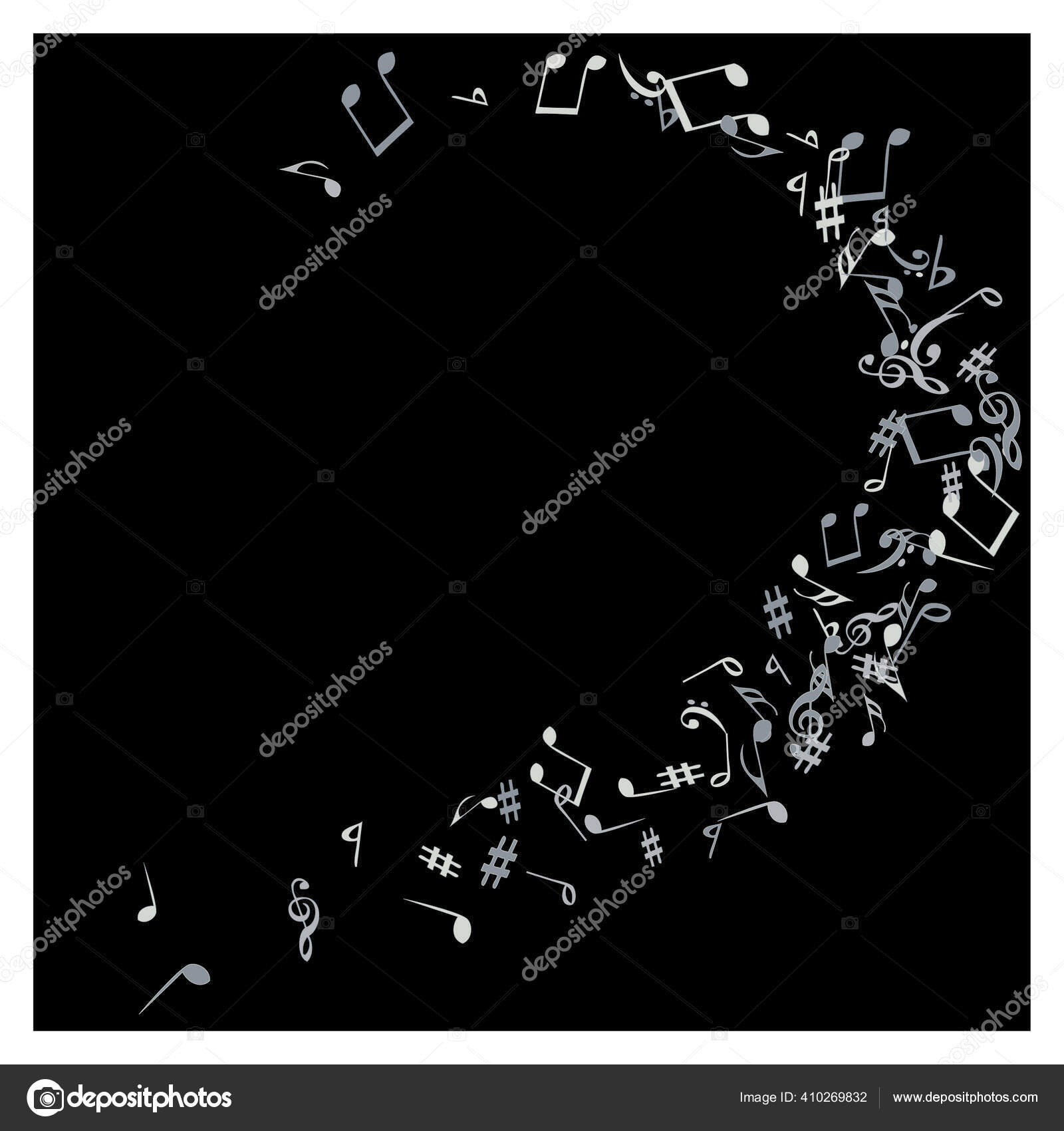 Musical Signs Modern Background Notes Minimalistic Simple Background ...