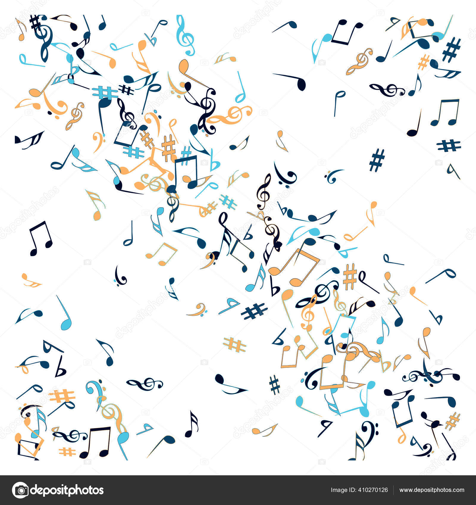 Musical Signs Modern Background Notes Vector Element Musical Poster ...