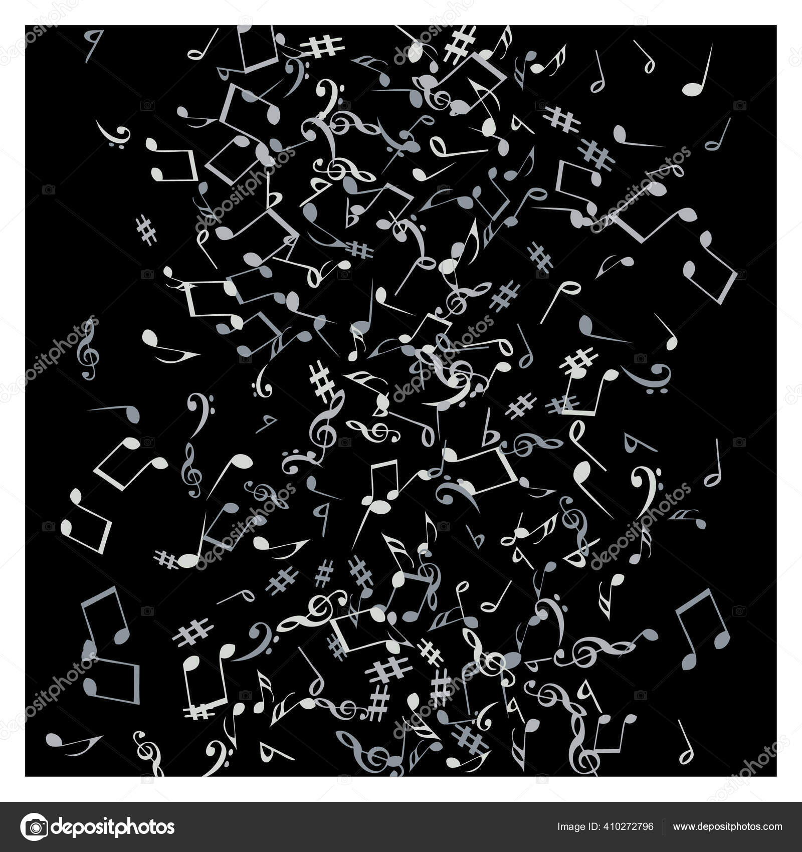 Musical Signs Modern Background Notes Minimalistic Simple Background ...