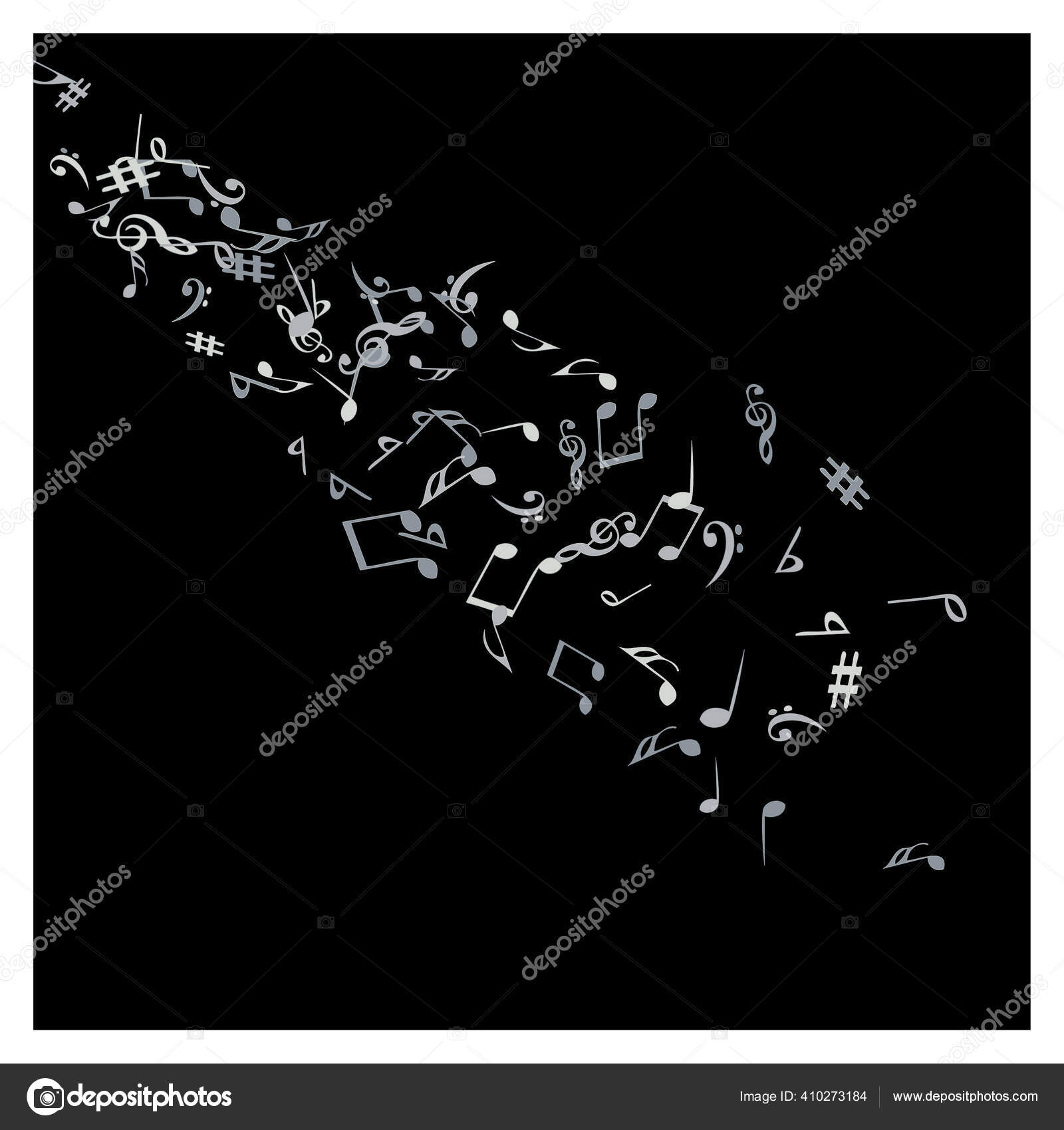 Musical Signs Modern Background Notes Minimalistic Simple Background ...