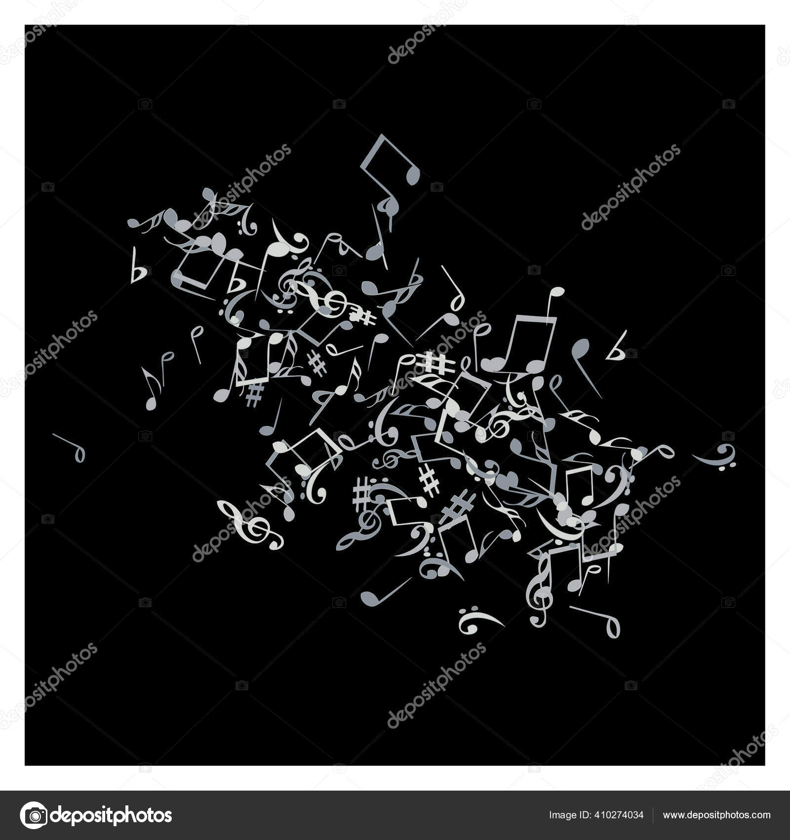Musical Signs Modern Background Notes Minimalistic Simple Background ...