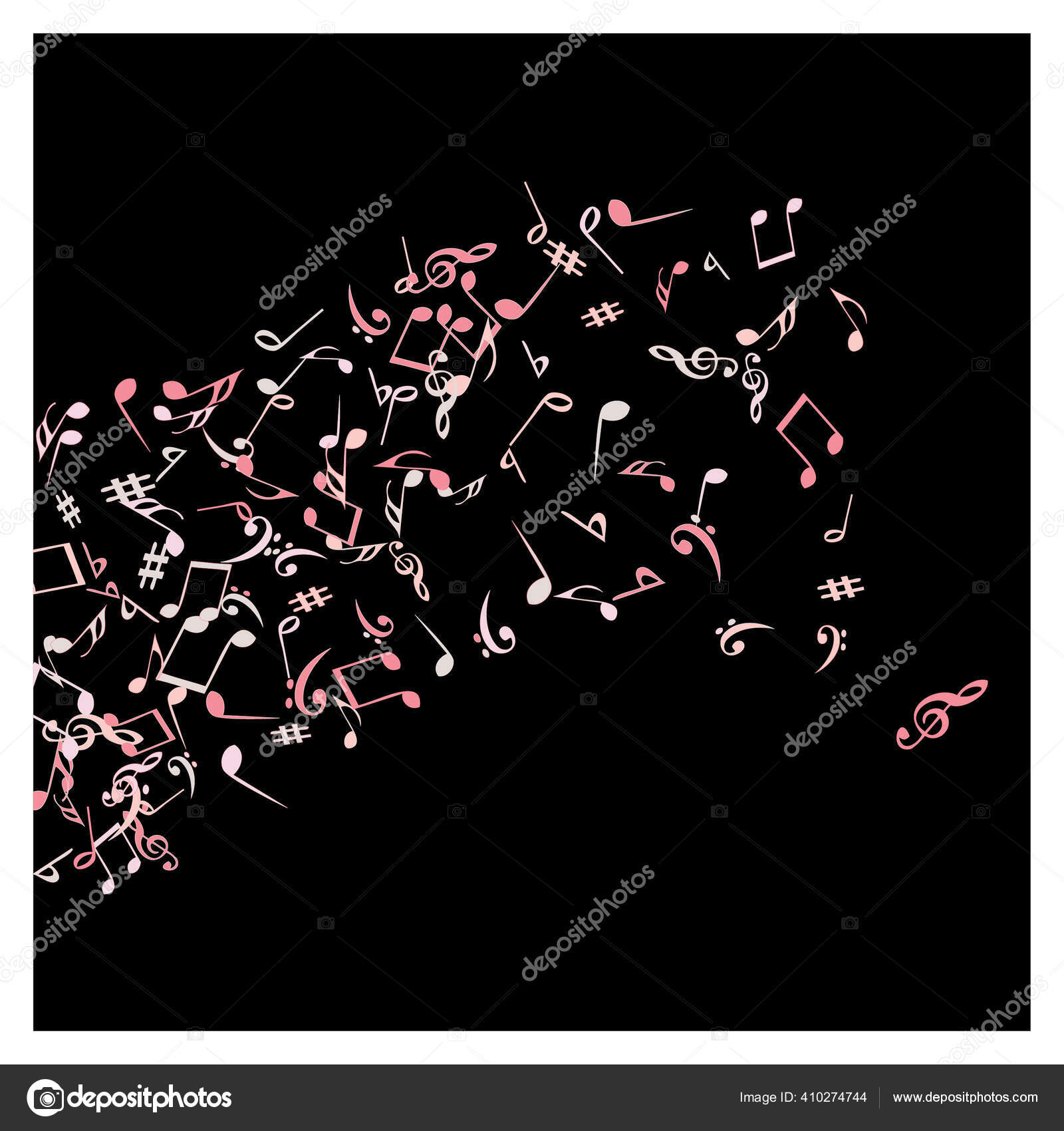 Musical Signs Modern Background Notes Minimalistic Simple Background ...