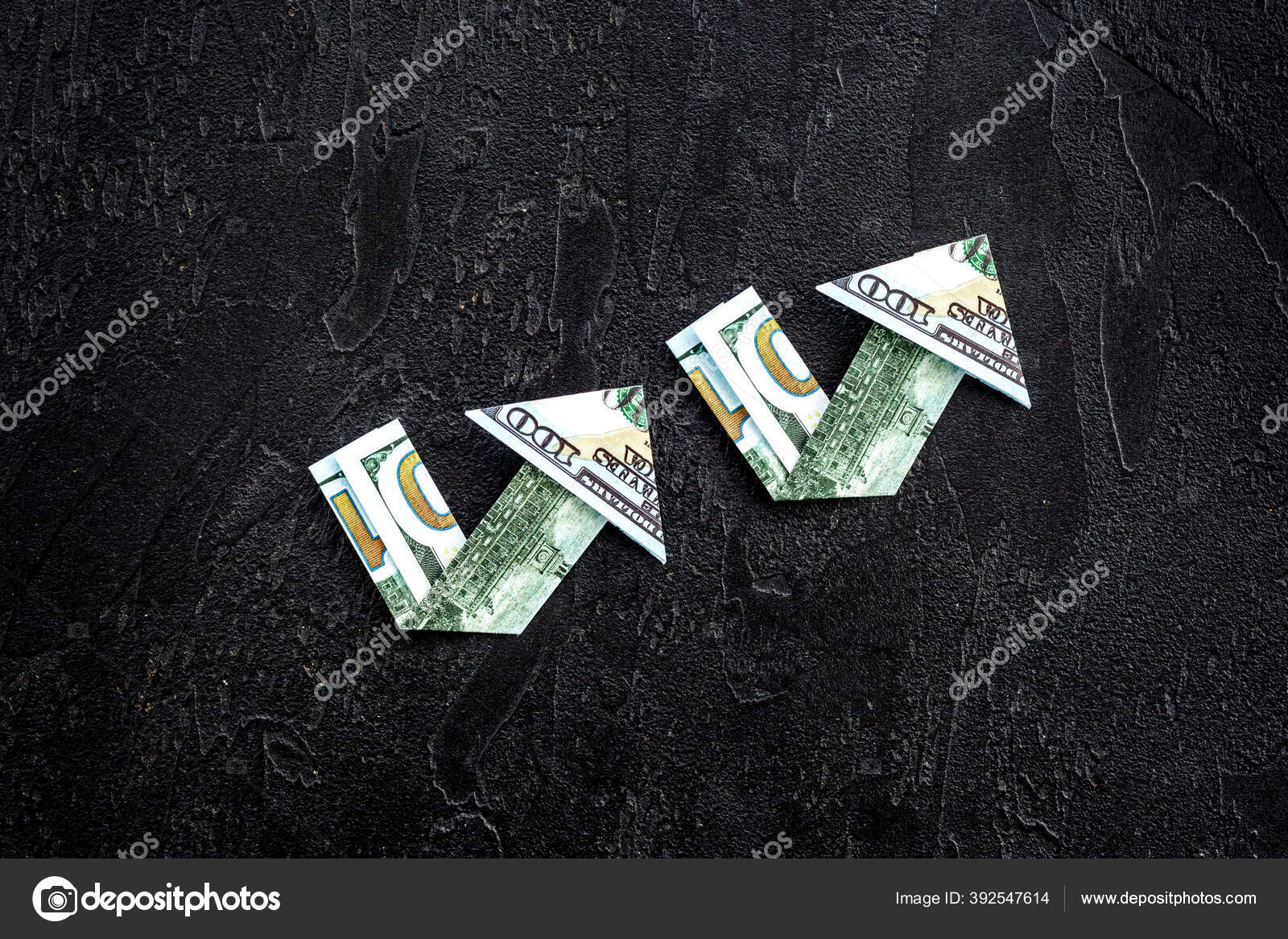 Arrow of dollar chart - currency trading concept — Stock Photo ...